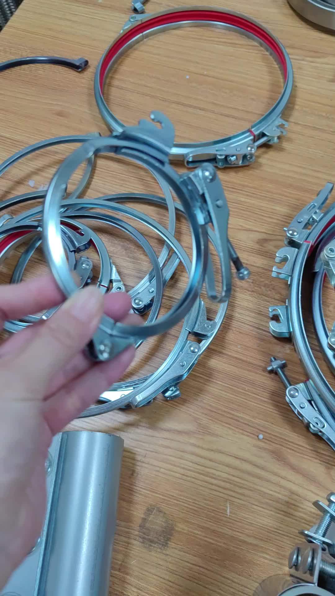 200mm Industrial Galvanised Pipe Clamp Bracket Duct Metal Rings - Buy ...