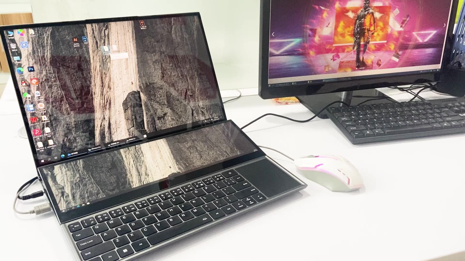 Office Business Dual Screen Laptop Computer 16 Inch Hd Lcd Screen Core ...