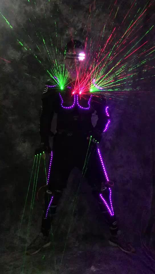 Led Suit Costumes Clothes Led Lights Luminous Laser Battle Suit Stage ...
