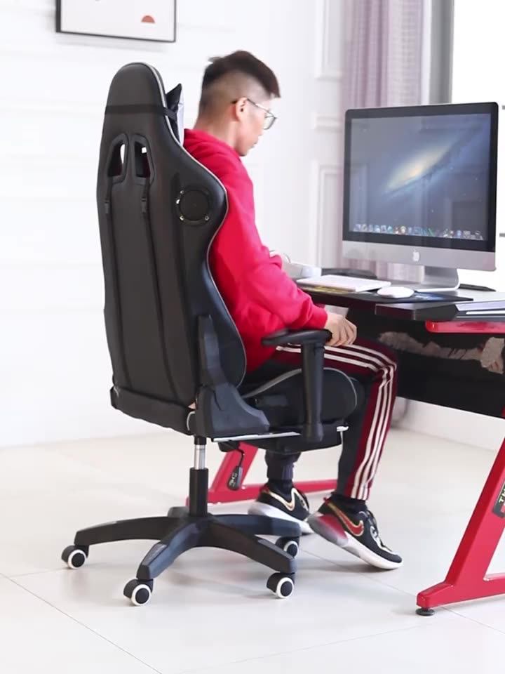 Ergonomic Gaming Chair With Adjustable Headrest And Lumbar Support For ...