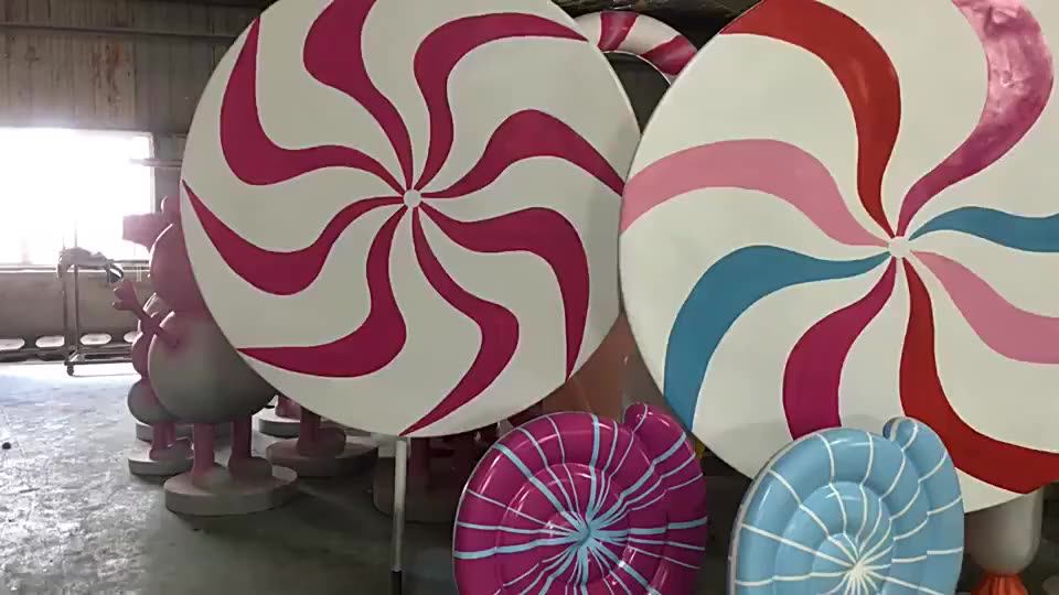 Support Customized Large Foam Fiberglass Candy Props Sculpture / Giant ...