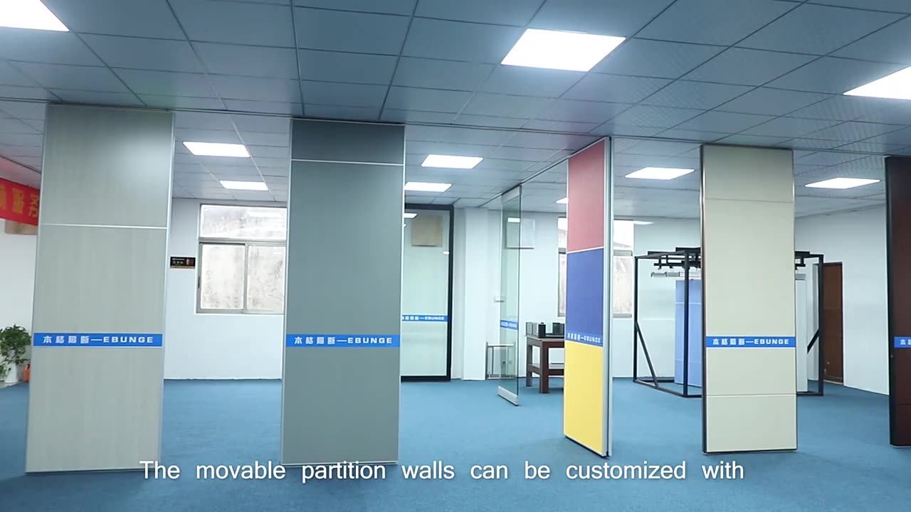 Aluminum Profile Acoustic Sliding Room Dividers Door Partitions Movable ...