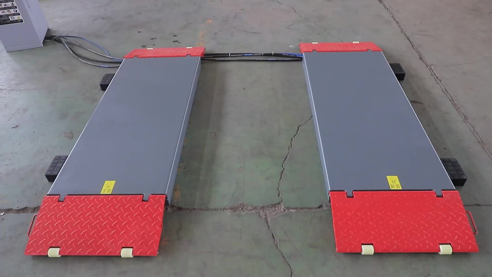 3500kg Capacity Low Profile Scissor Lift With Lock Device Twin Scissor ...