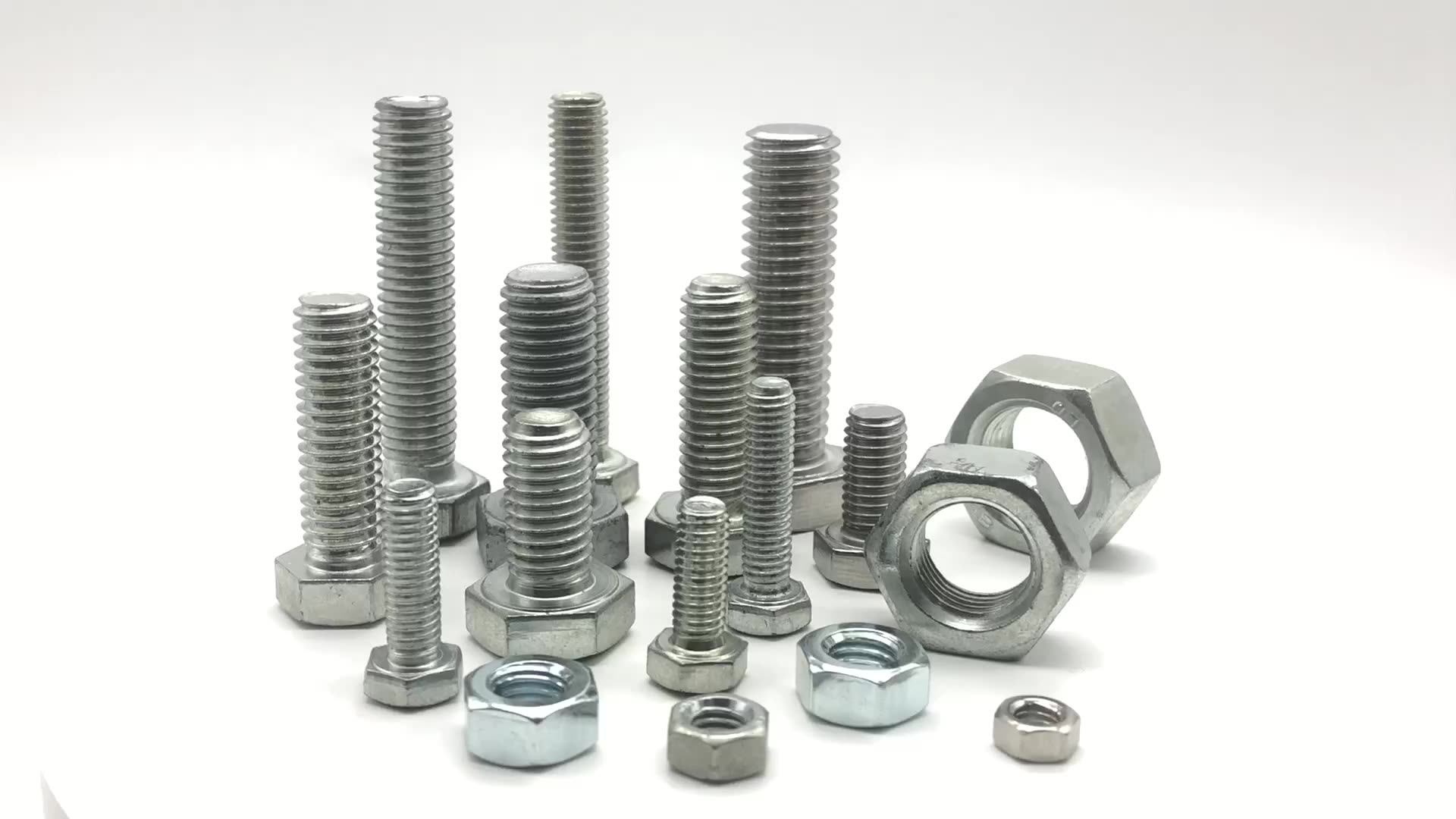 Ss400 Bolt Nut Washer Sus304 M7 M40 Din933 Standard Bolts A2-70 Ss316 ...