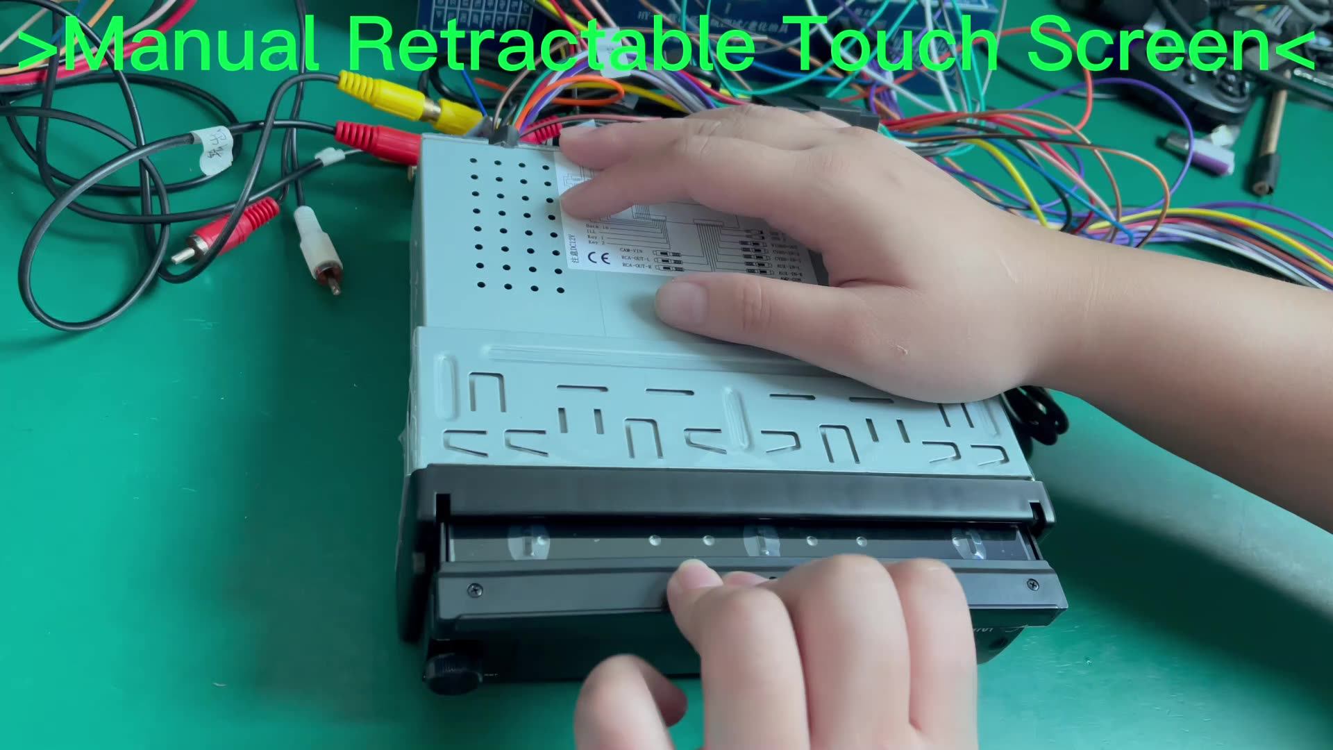 Manual Retractable Touch Screen Stereo Radio Fm Audio Wifi 7 Inch 1din ...