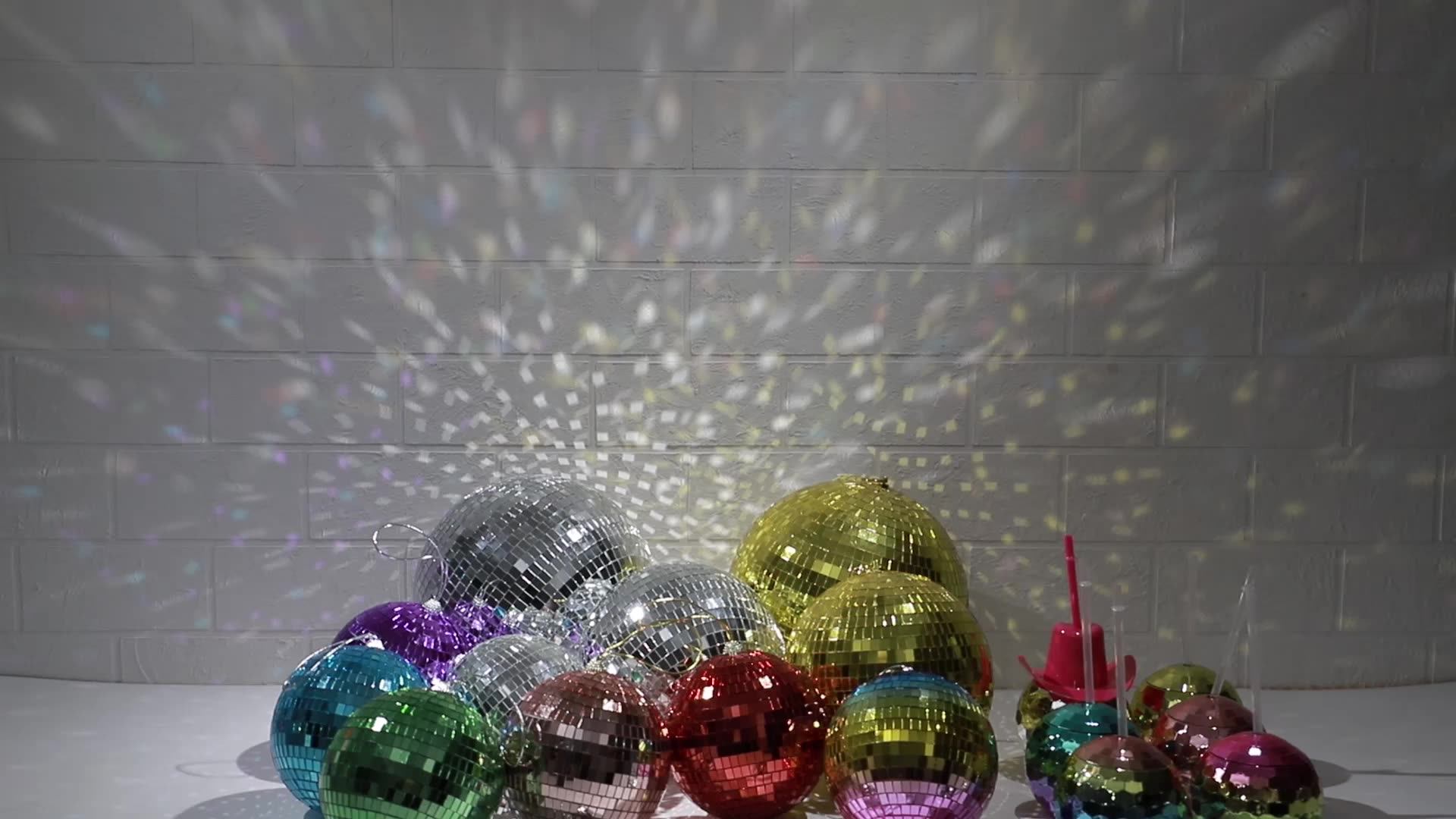 Yachen New Silver Disco Ball Drinking Cup Disco Ball Tumbler Cocktail ...