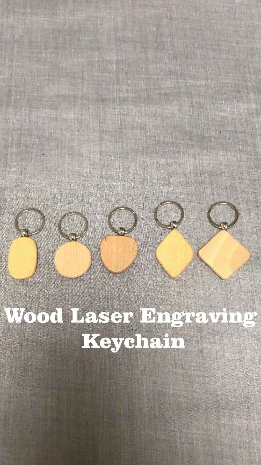 Blank Wooden Keychain Custom Carving Laser Engraving Blank Wood ...