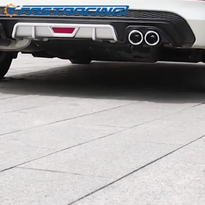 Car Universal Rear Bumper Diffuser Lip Abs Plastic Black Silver Red ...