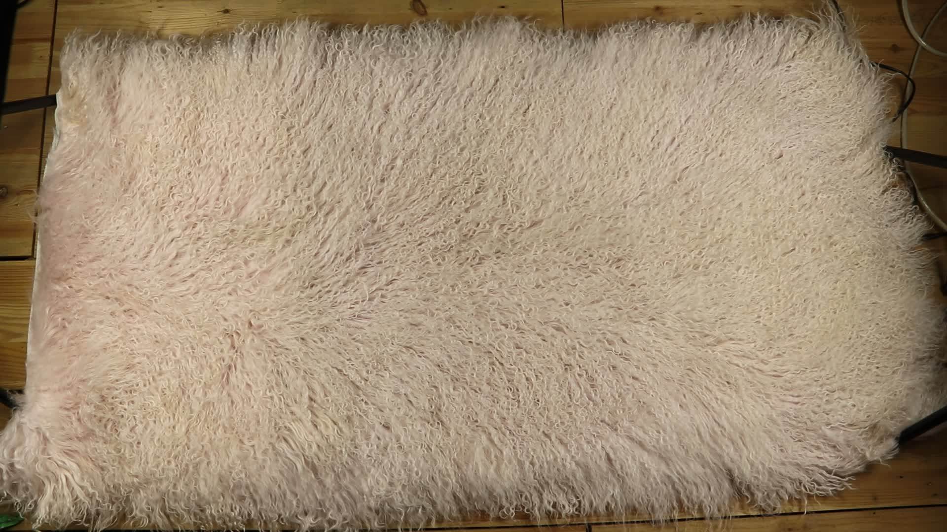 Large Curly Lama Lamb Fur Plate/cheap Tibetan Lambskin/long Hair ...