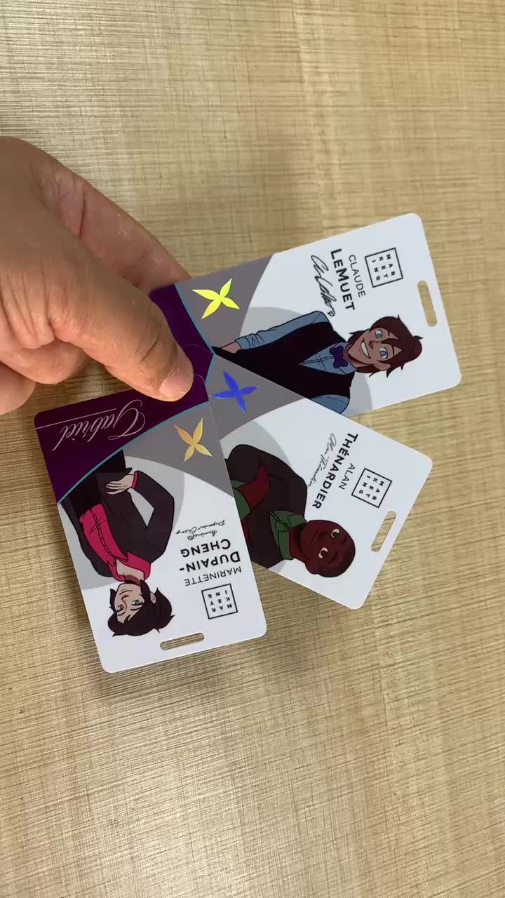 Custom Printable Pvc Id Card 125khz Punch Slot Hole Rfid Pvc Card Qr ...