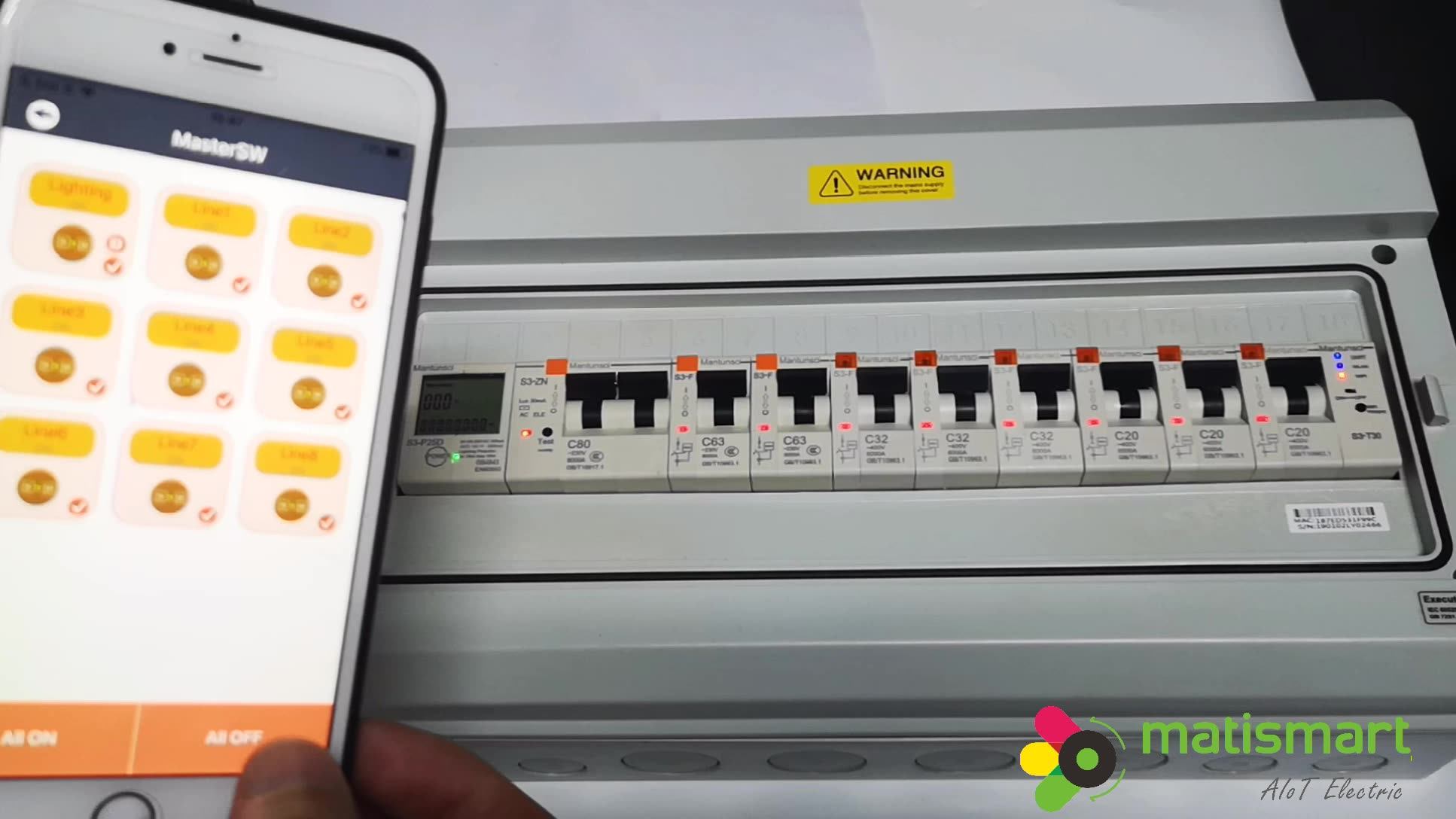 Matismart 12 Way Distribution Box 12v Power Monitor 16 Amp Mcb Circuit ...