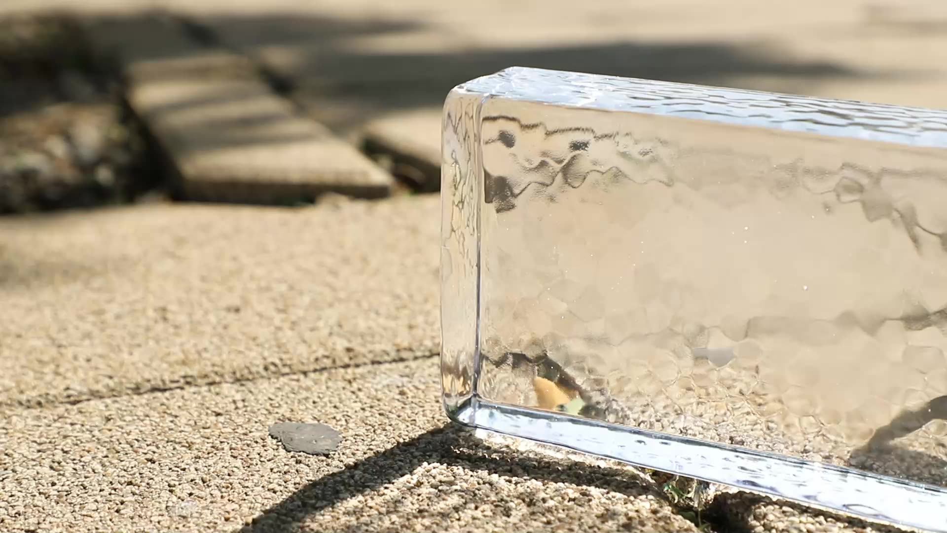 Perforated Crystal Glass Brick /block With Good Quality For Building ...