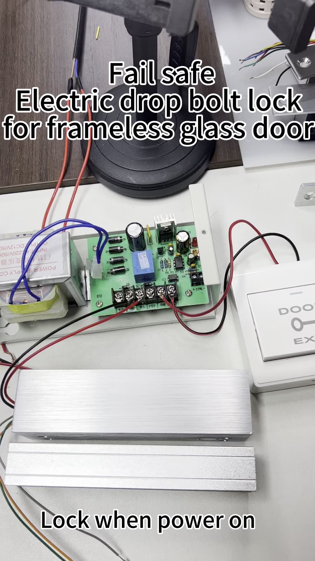 Aluminium U Type Electric Bolt Lock Delay Adjustable Lock With Door ...