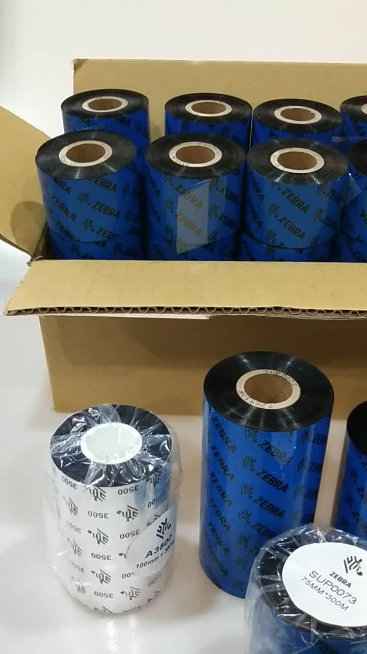 Zebra A3500bk 110mm*300m Label Printer Ribbon Wax Resin Ribbon - Buy ...