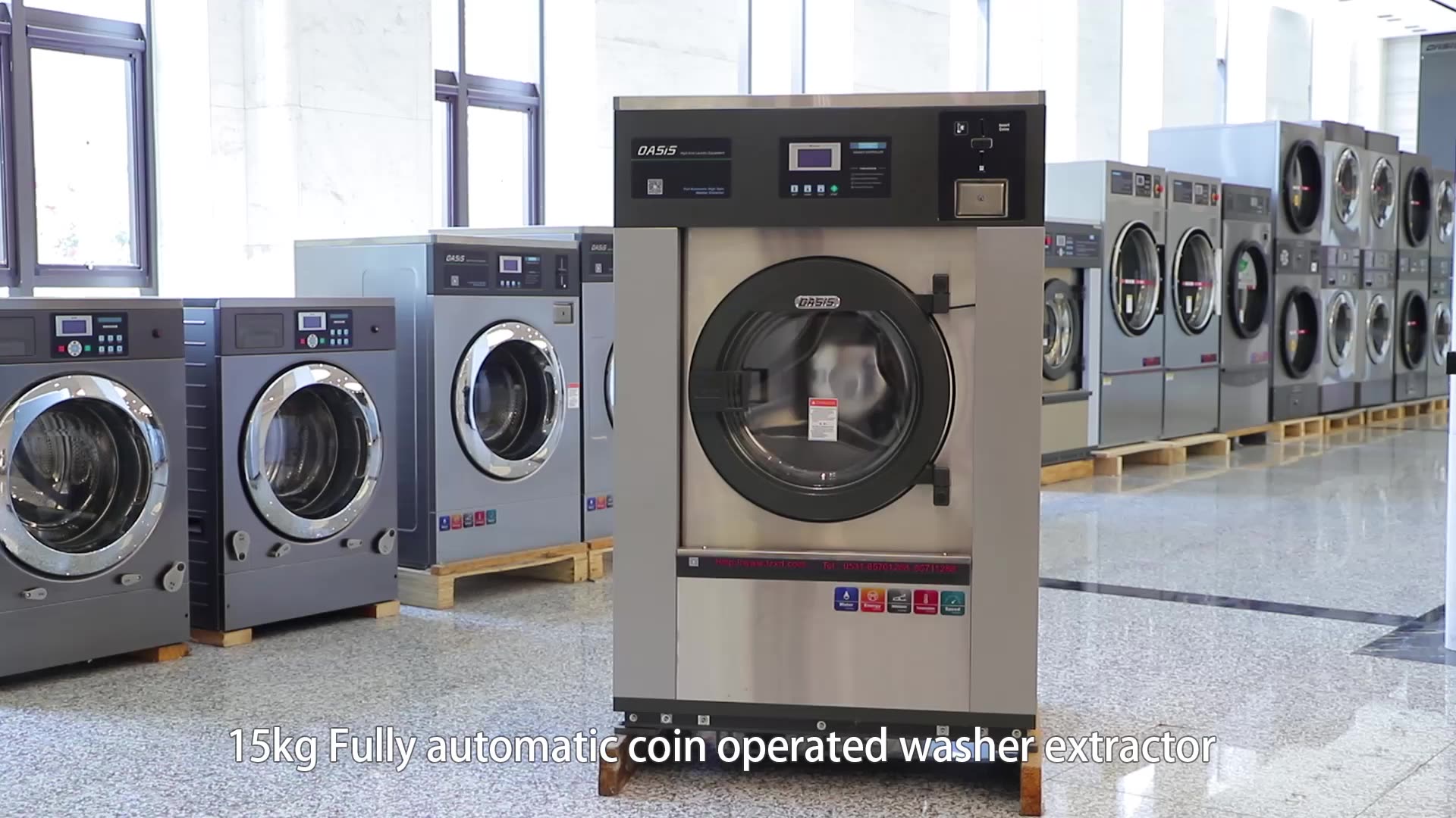 25kg Automatic Frequency Conversion Soft Mounted Laundry Vending ...