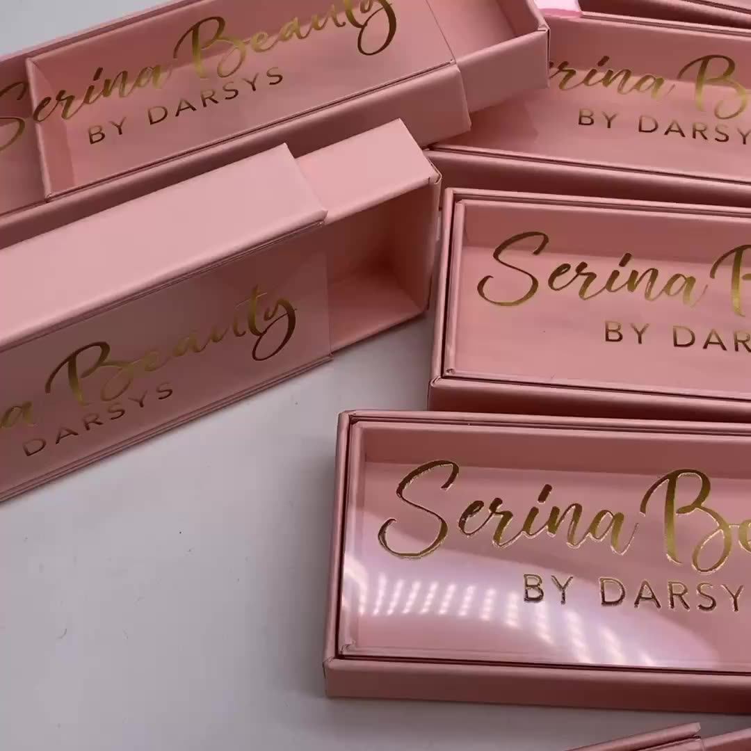 Creative Luxury Pink Lashes Case Boxes Eyelash Vendor Customized ...