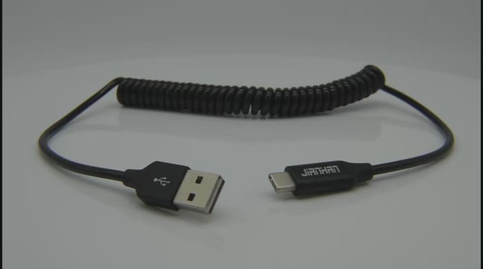 Tpu Spring Cable Usb 2.0 A To Type-c Data 2a Fast Charger Cable For ...