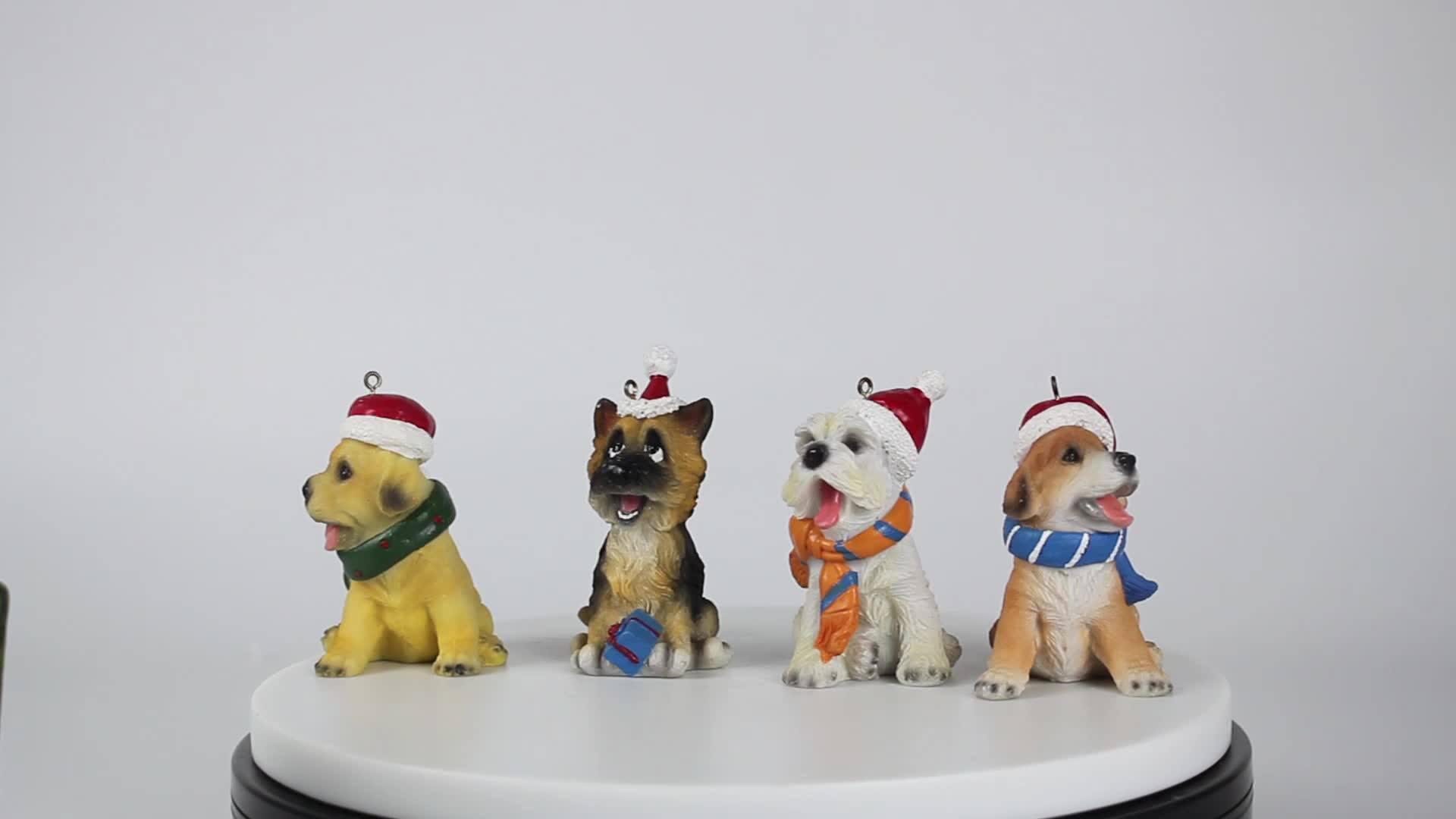 Promo Hand Painted Tabletop Customized Polyresin Dog Animal Bobblehead ...