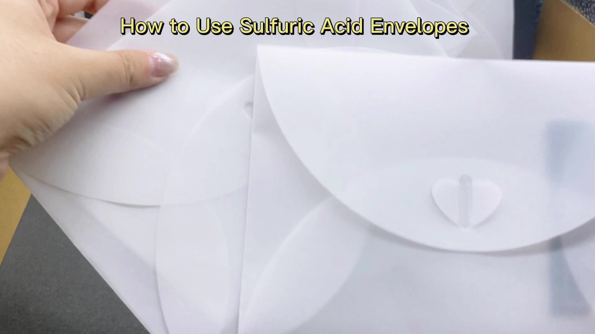 Custom Hot Stamping Logo Sulfuric Acid Paper Envelope Packing For ...