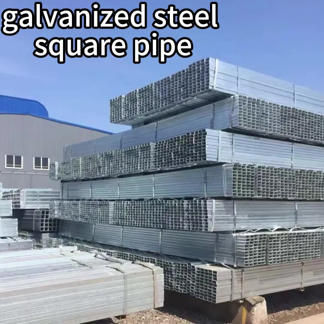 Hot Dipped Galvanized Steel Square Pipe Hollow Section Black Steel ...