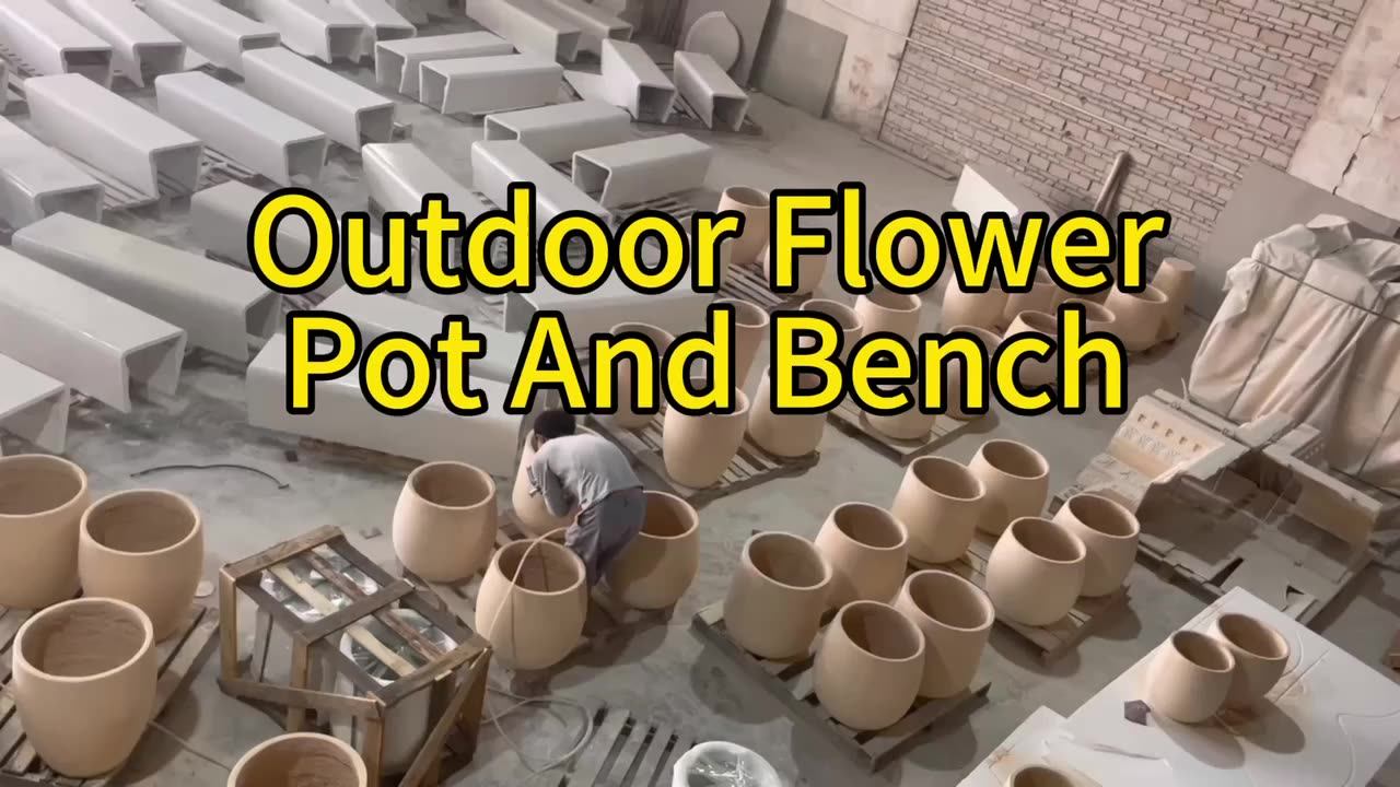 Grc Precast Artificial Stone Concrete Planter Flower Pot - Buy Pottery ...