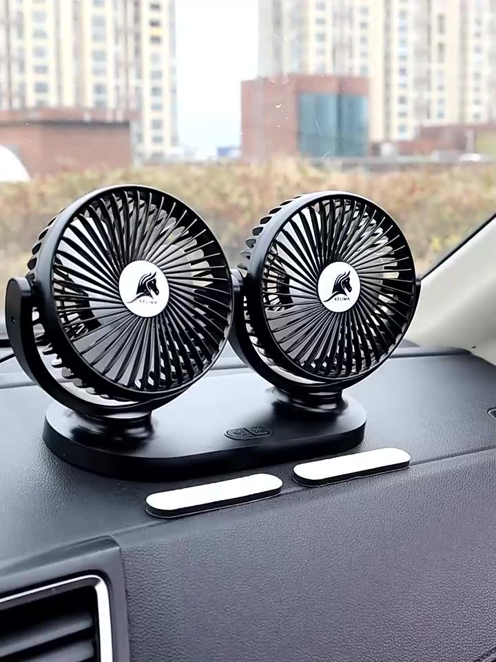 12v Adjustable Electric Fan 360 Rotatable Usb Powered Car Cooling Fan ...