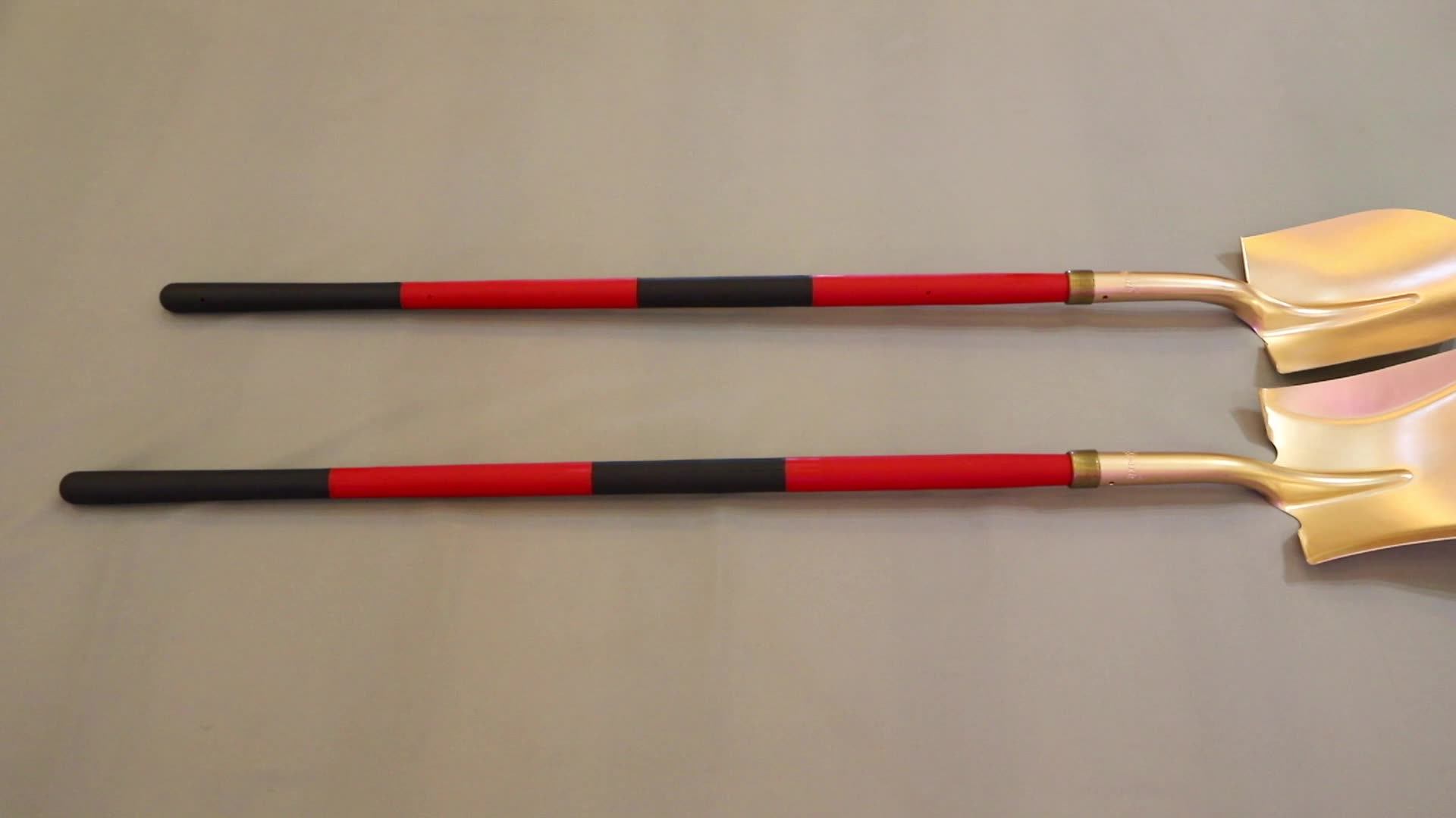 Non Sparking Long Wood Handle Industrial Heavy Duty Round Shovel Square ...