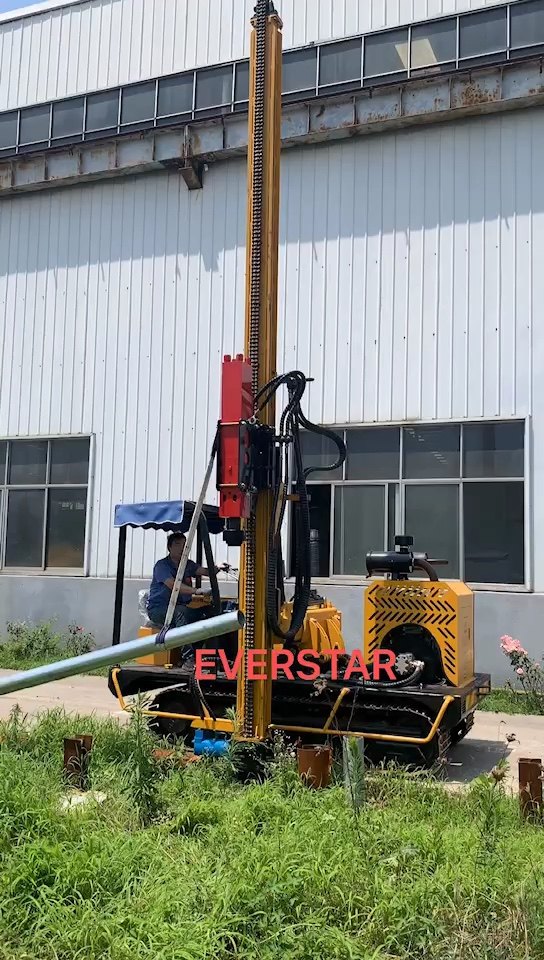 Solar Power Piling Rig Hydraulic Hammer Mini Crawler Piling Machine For ...