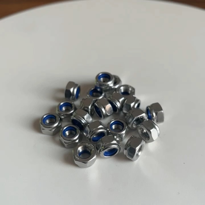 M3 M4 M5 M6 M8 M10 M12 M14 M16 Din985 A2 Stainless Steel 304 316 Anti-loose Nylock Nut Nylon ...