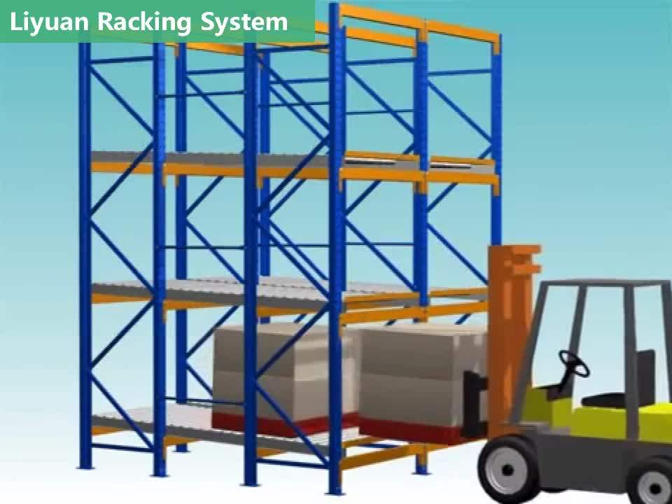 Heavy Duty Storage Racks Steel Rollers Sliding Fifo Gravity Flow Pallet ...