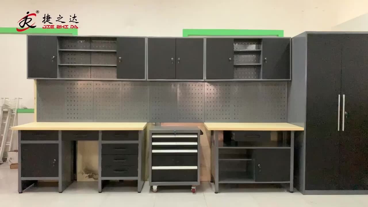 Alat Troli Logam Kabinet Penyimpanan Garasi Meja Kerja Sistem ...