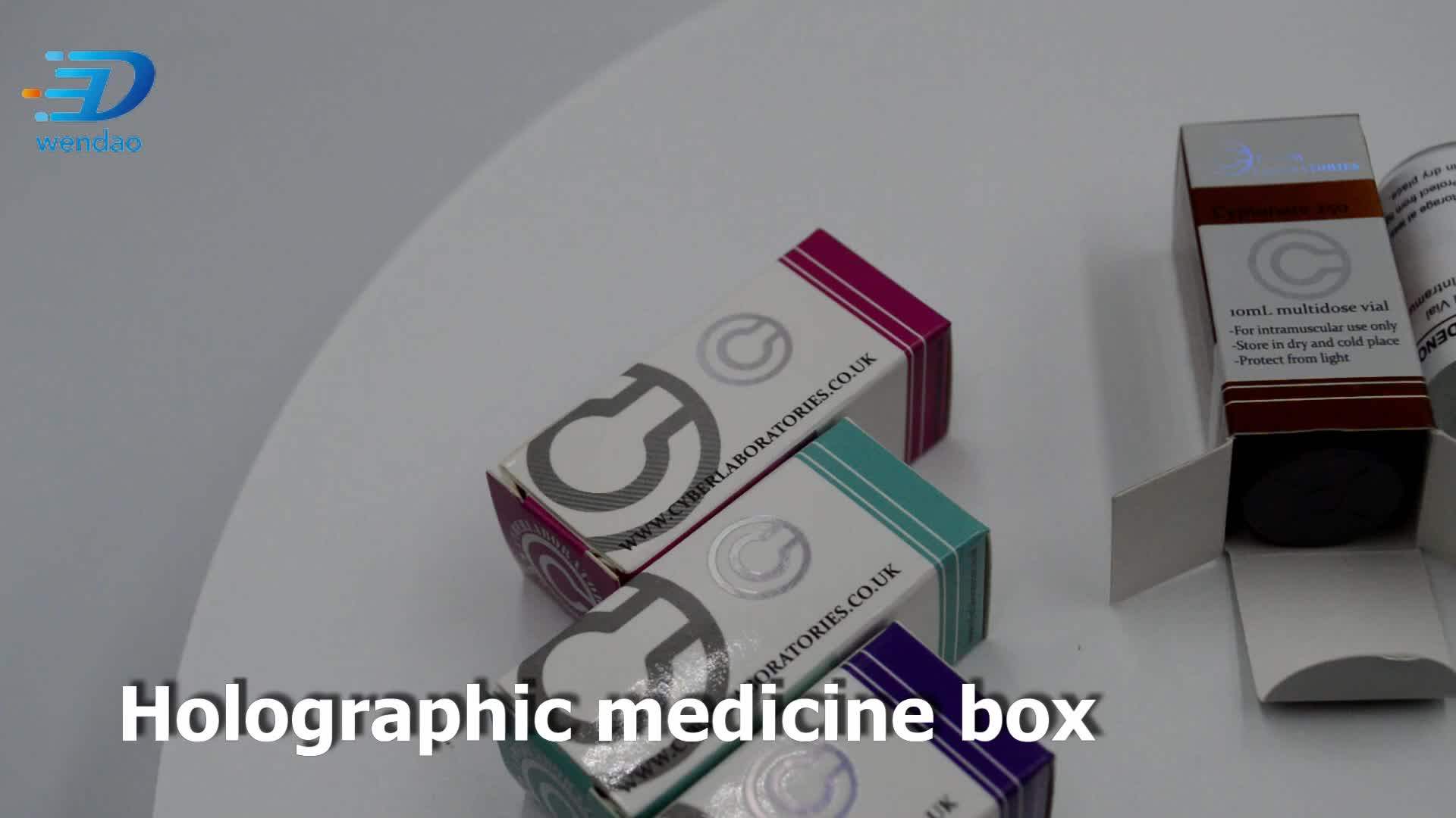 3d Hologram Medicine Vial Paper Box Designs Packaging Hologram Medicine ...