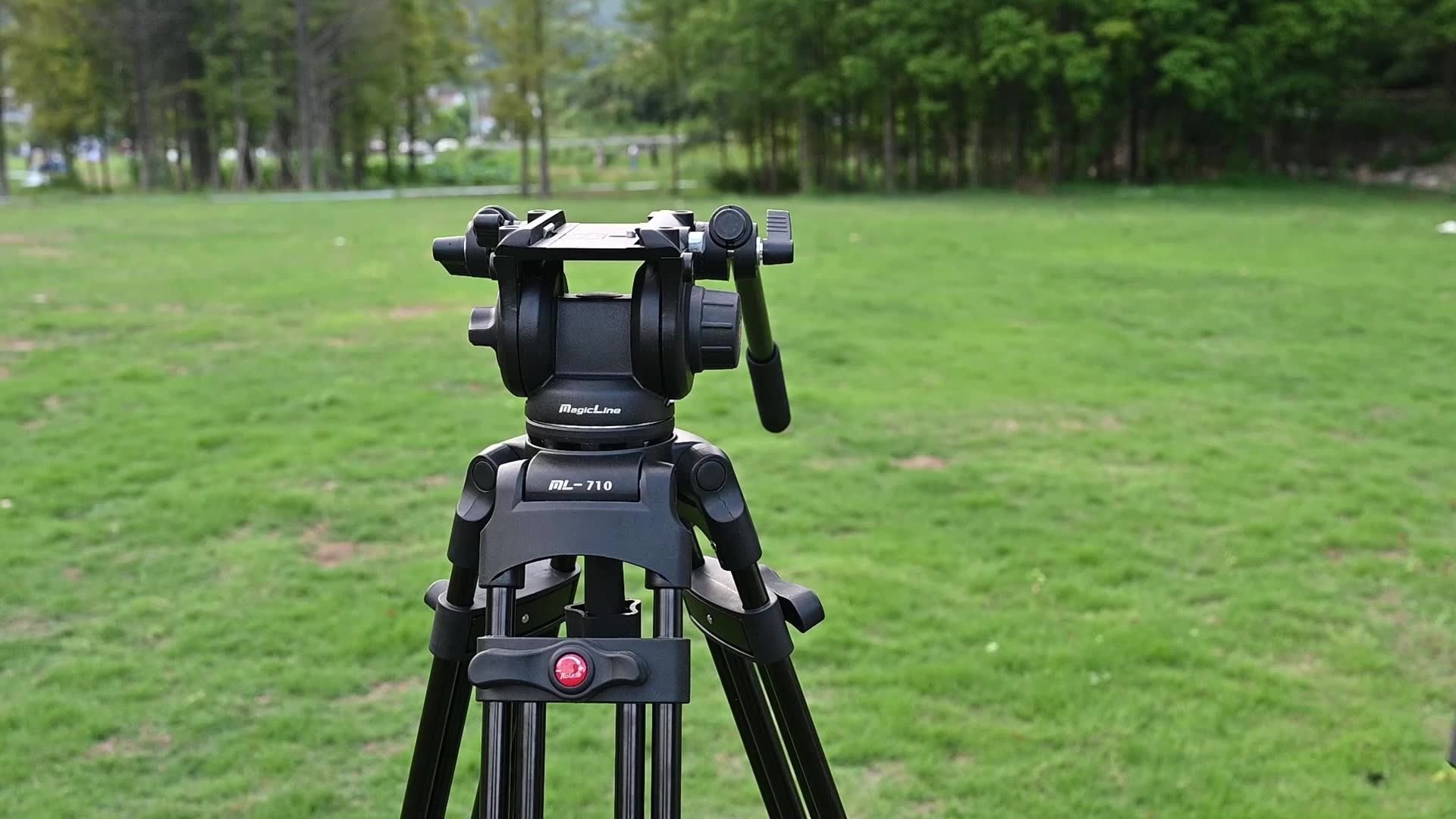 68.7 Inch Heavy Duty Aluminum Video Camera Tripod With 2 Pan Bar ...