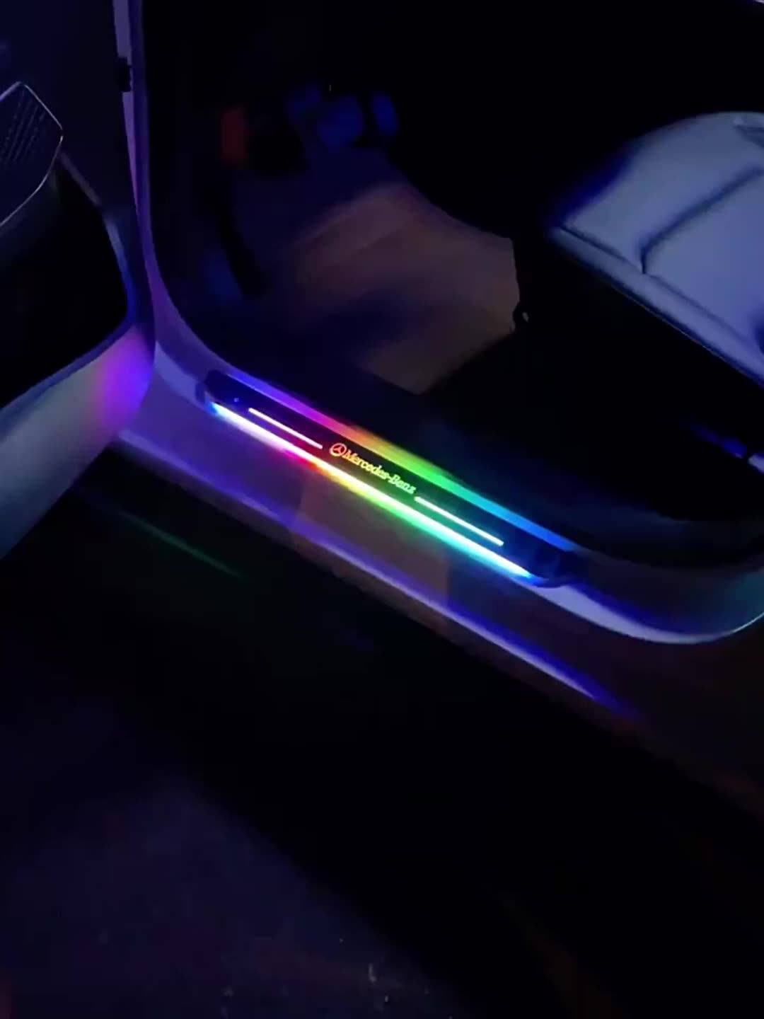 Factory Customized Logo 4pcs Door Sill With Led Light Front Rear Door ...