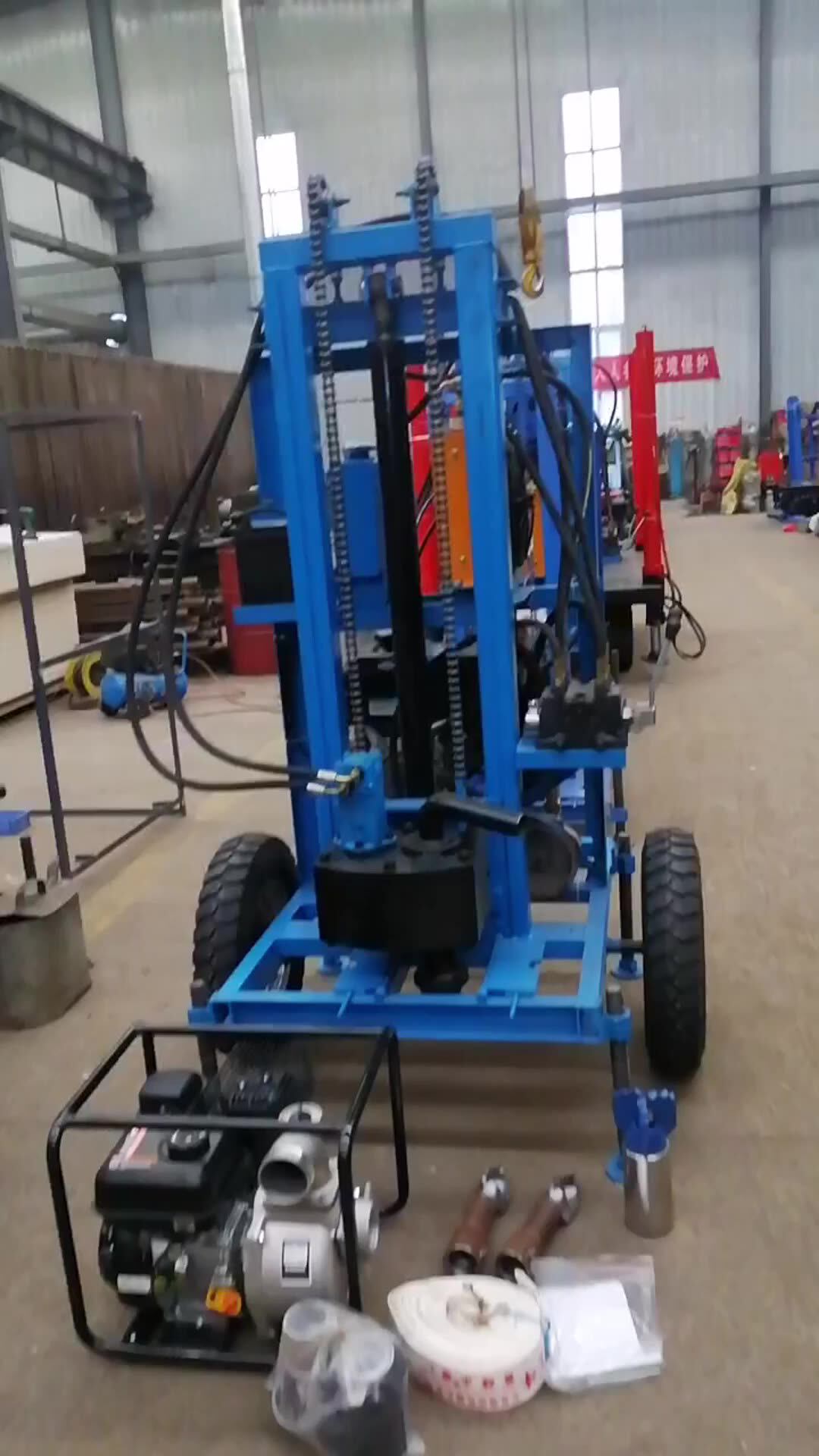Portable Traction Wheel Diesel/gasoline Water Well Drilling Rig ...