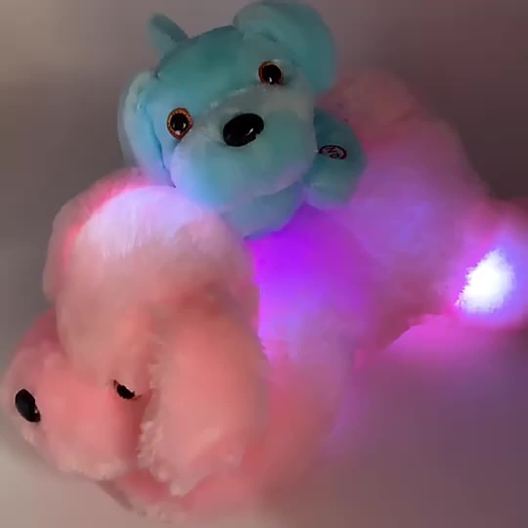 Greenmart New Design Colorful Glowing Dogs Stuffed Animal Plush Baby ...