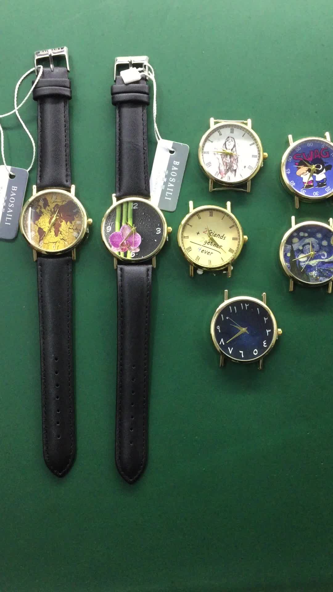 Blank Sublimation Wrist Watch Photograph Watch Personalized Dial Gold ...
