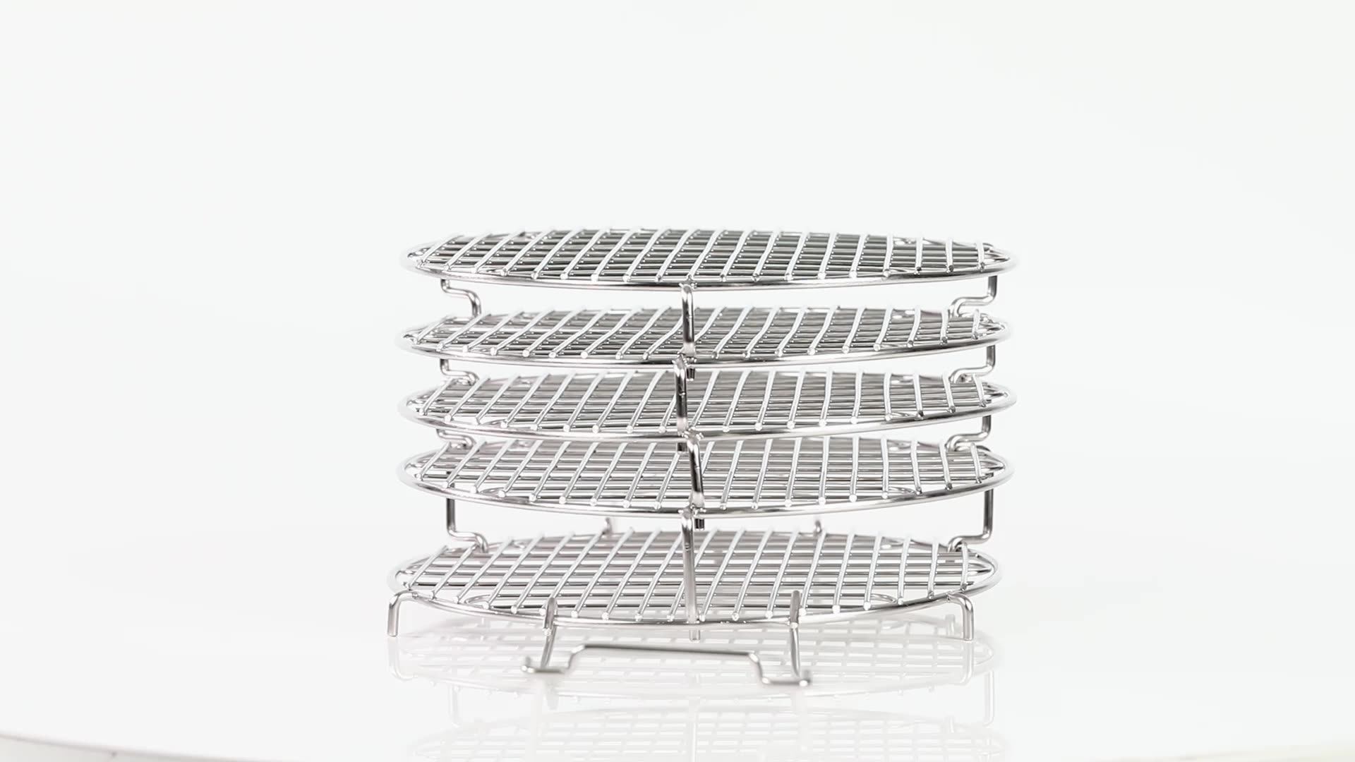 Grill Stand Air Fryer With Five Stackable Layers Food Grade Stainless ...