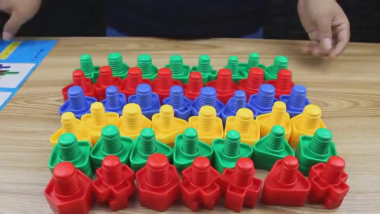 Educational Children's Toy Plastic Screw Nut Combination Connection ...
