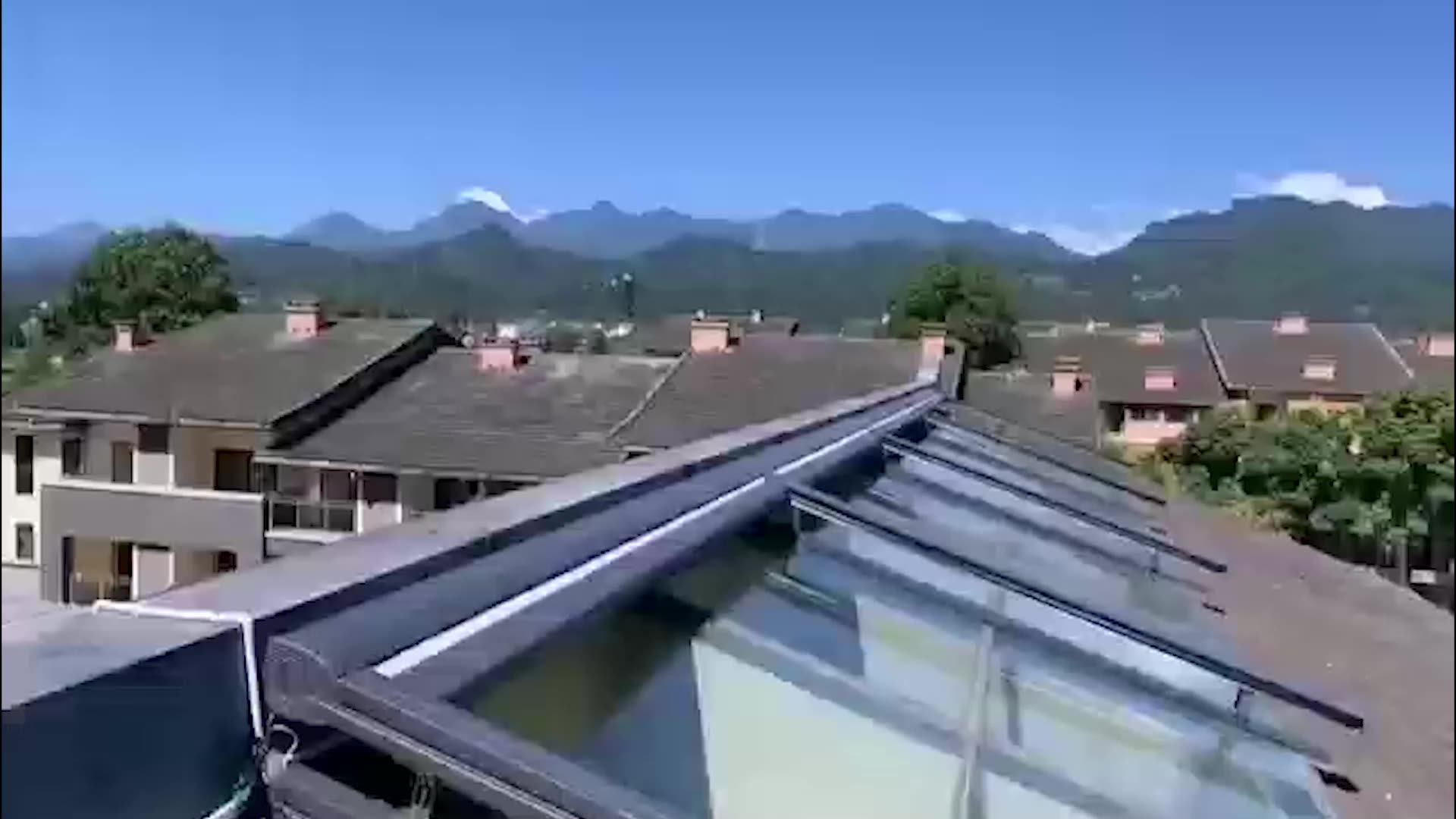 Outdoor Balcony Electric Shading Retractable Roof System Glass Pergola ...