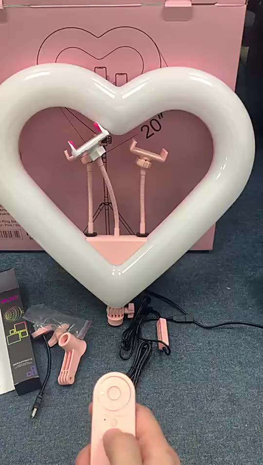 20 Inch Rk51 Heart Shape 50cm / 20 Inch Rgb Ring Light Kit Ring Light ...