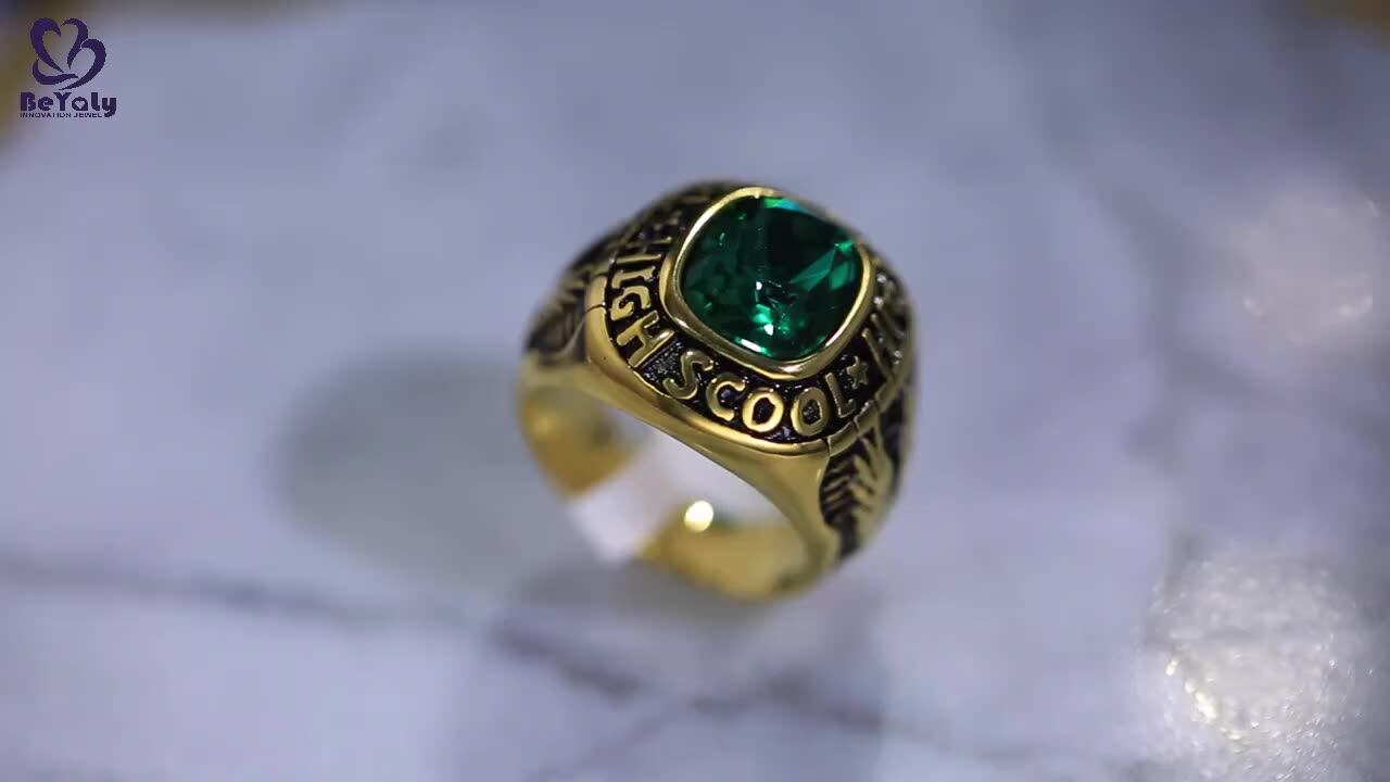 University Psychology Degree Custom Silver College Ring Model