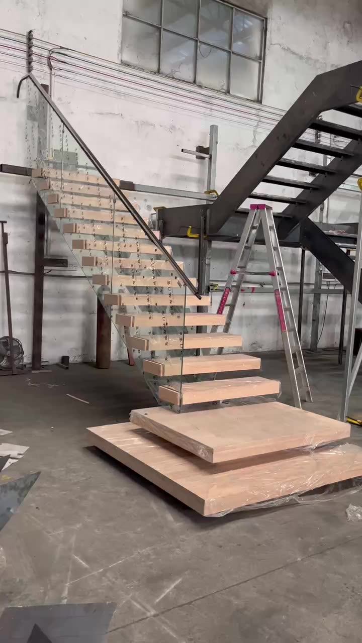Floating Straight Stairs Central Spine Stair Middle Stringer Staircase ...