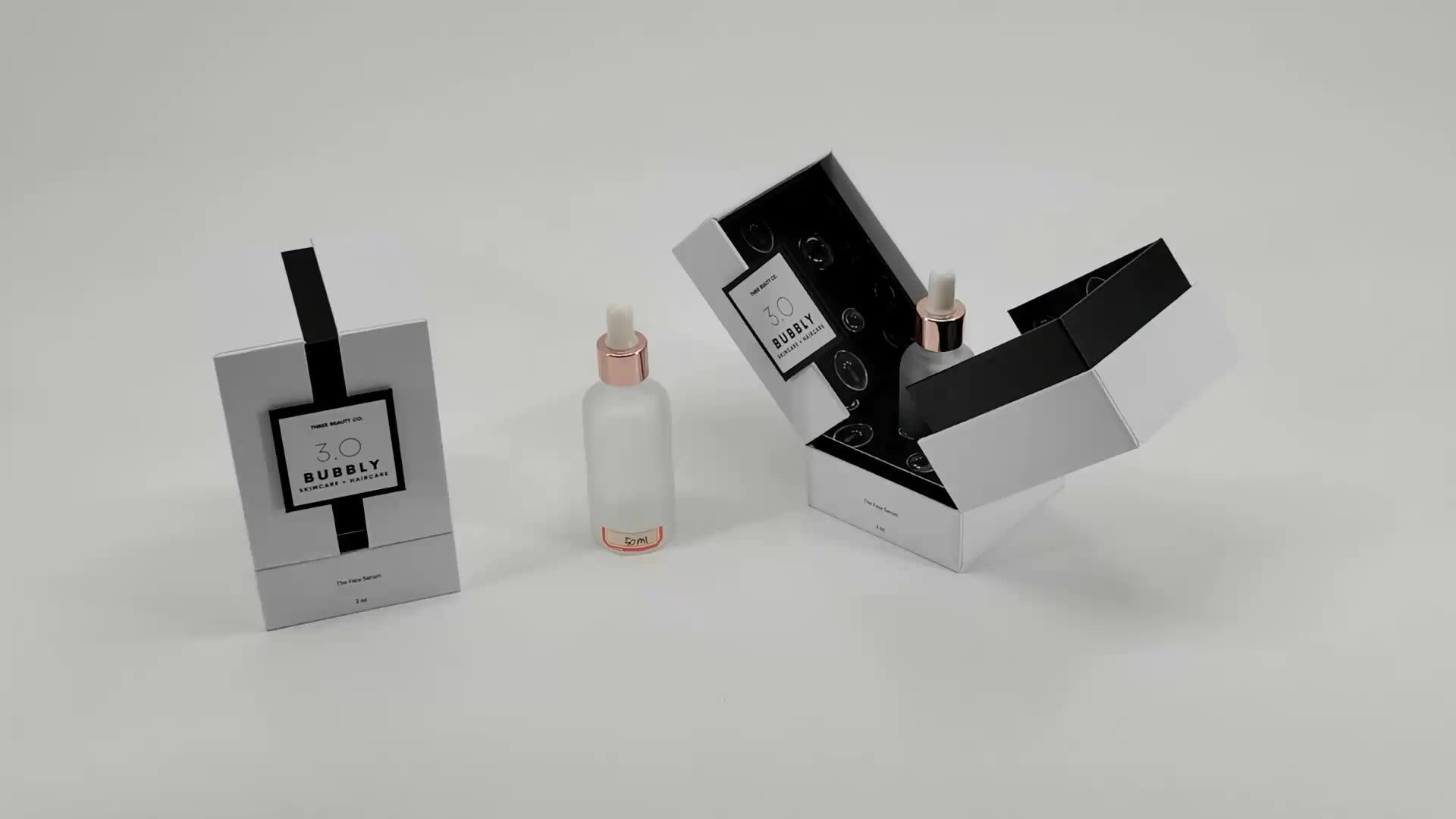 Custom Logo Luxury Extracts Kemasan Serum Skincare 10ml 30ml Hair Oil ...