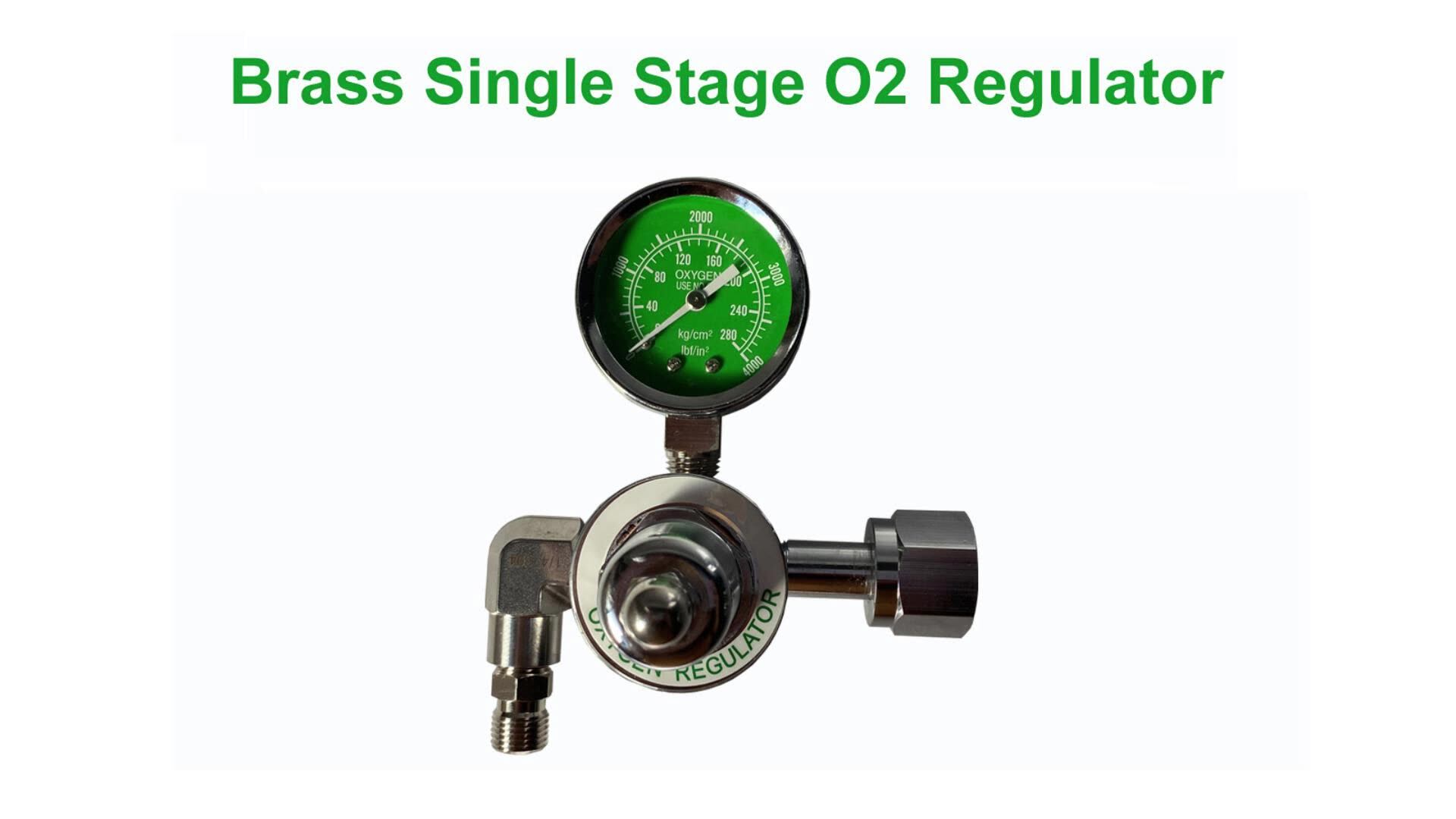 Brass Medical Oxygen Pressure Regulator Preset To 50psi,Cga540 ...