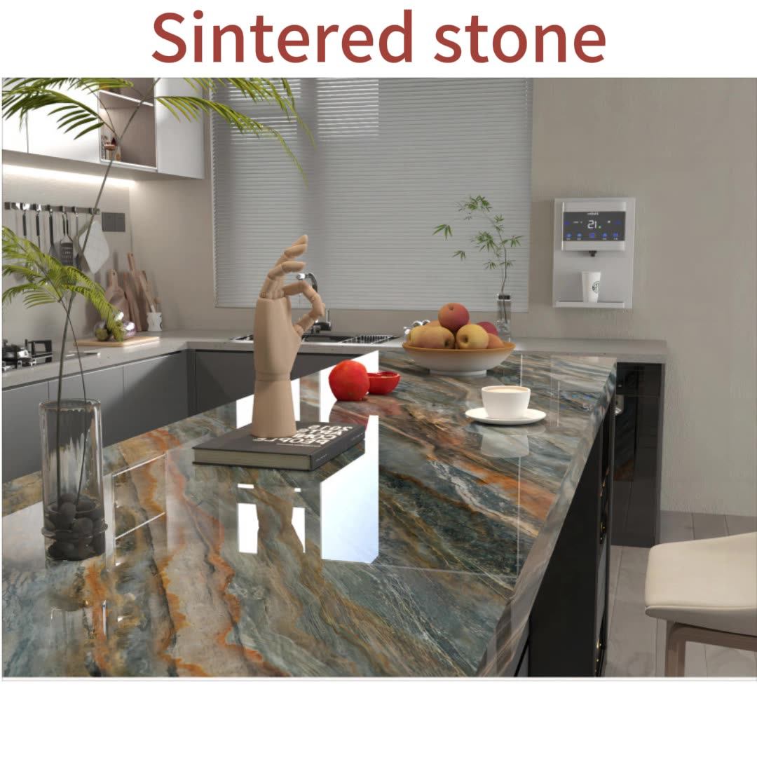 Sintered Stone Countertop Porcelain Sintered Stone Polished Glazed Slab ...