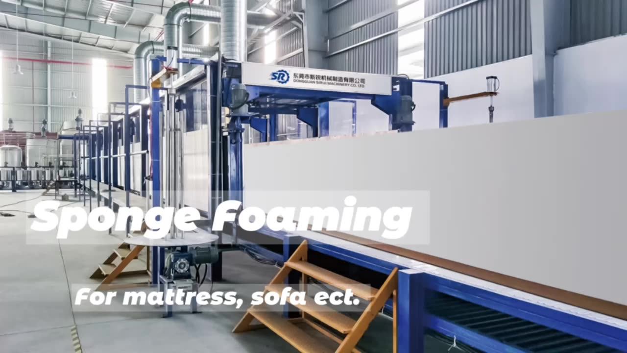 Foam Machine Horizontal Automatic Continuous Sponge Manufacturing Plant ...