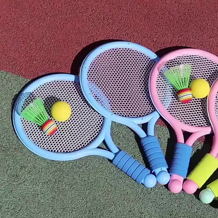 Kids Playing Sports Toy Outdoor Badminton Racket Ball Game Tennis ...