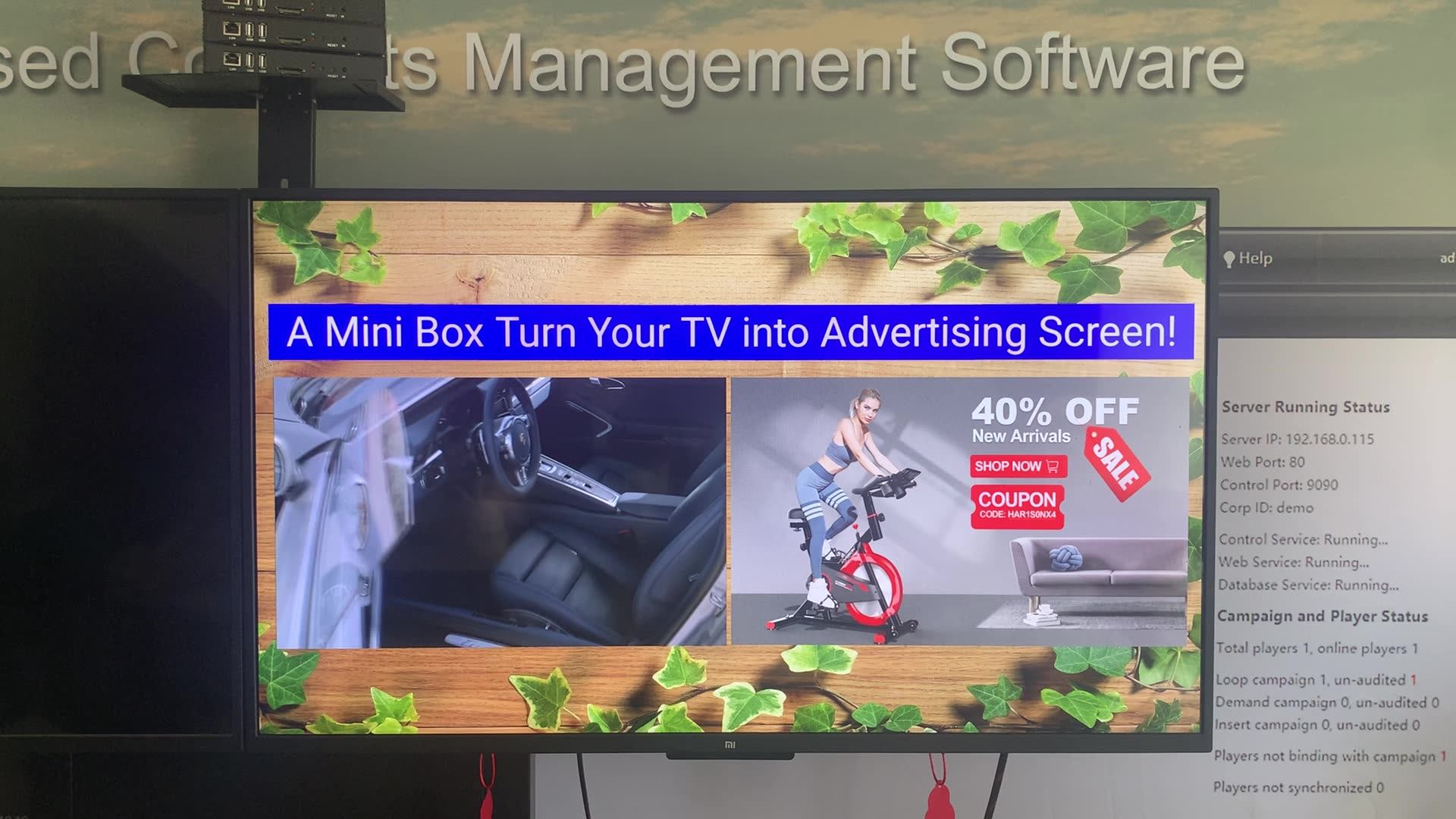 Monitor Screen Ad Player Image Video Looping Playback Digital ...