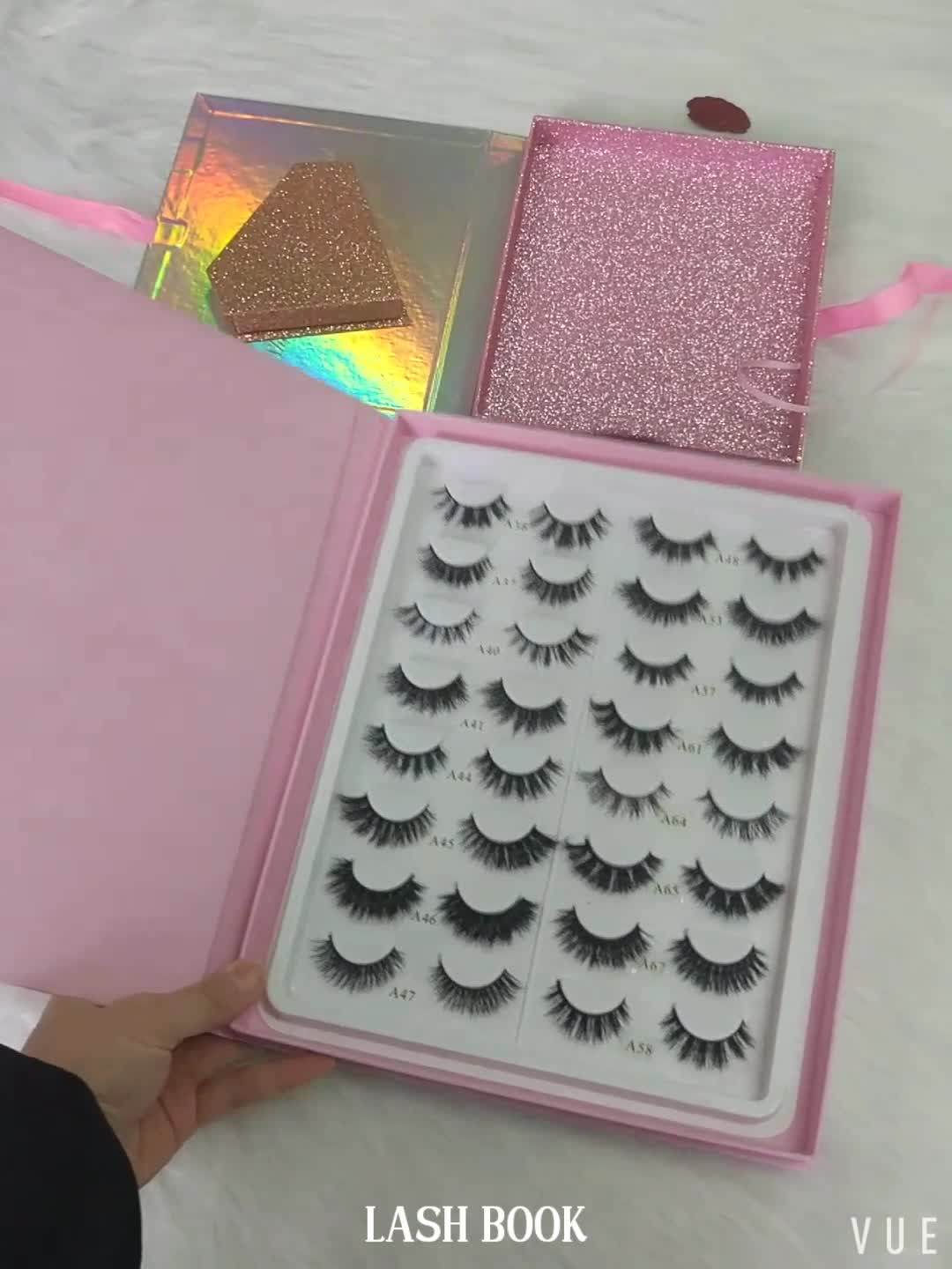 Eyelash Packaging Book 5 Pack Eyelash Display Book Lash Book For Strip ...
